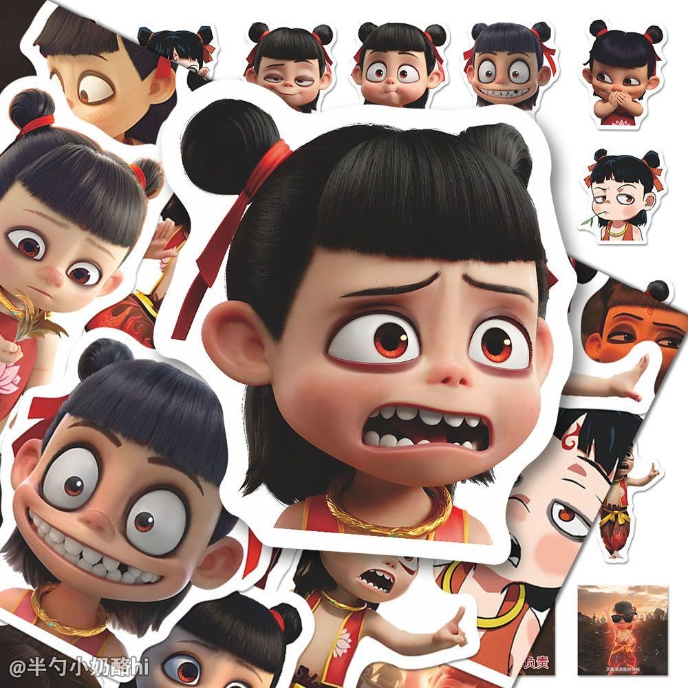 Hot-selling 102 Sheets Nezha Emoticon Pack Stickers Nezha's Demon Boy ...