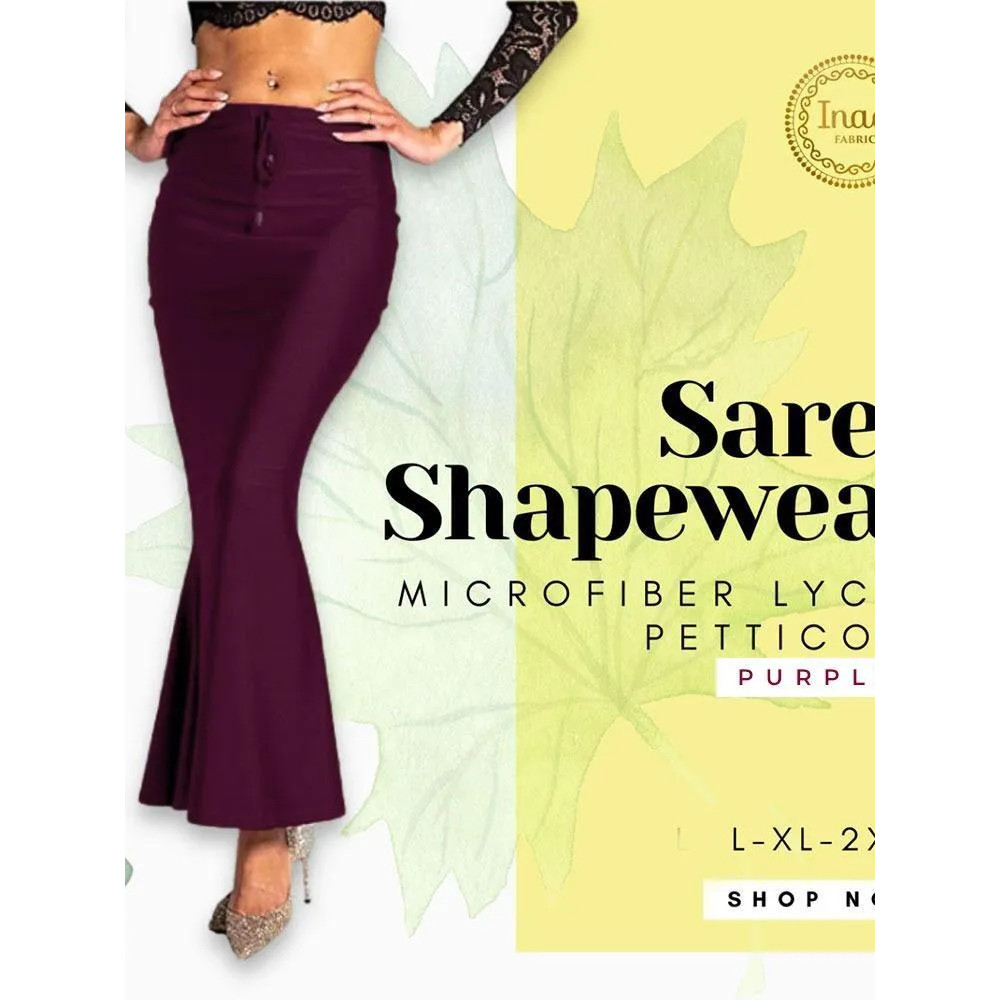 Saree Shapewear Microfiber Lycra Petticoat | Shopee Malaysia