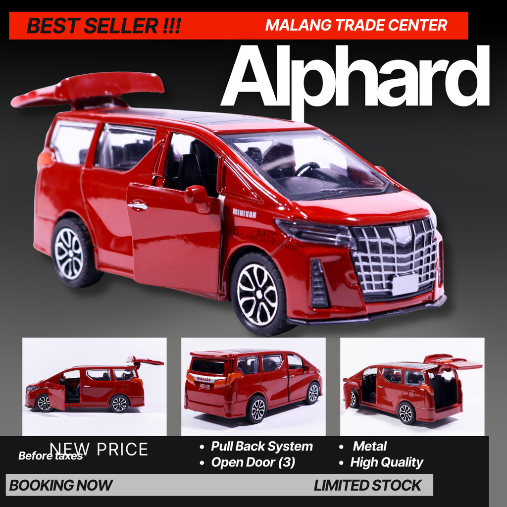 Diecast Alloy Metal Miniature Alphard Mini Van Open Door Car | Shopee ...