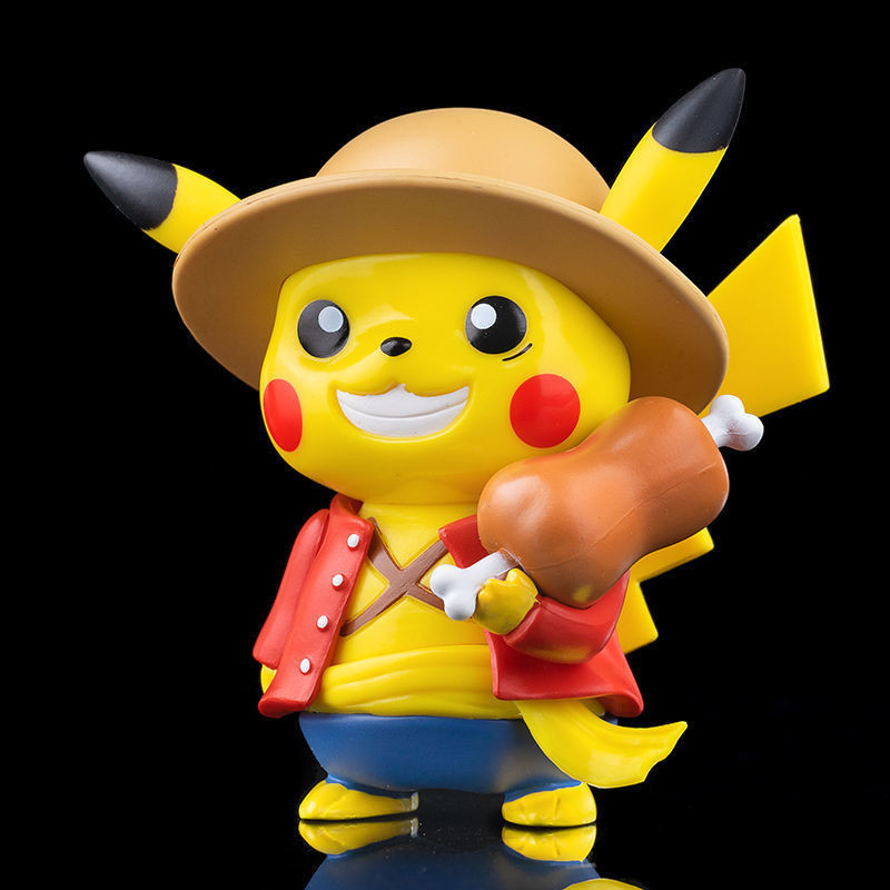Pokemon pokemon and one piece Pikachu cos one piece Luffy Figure ...