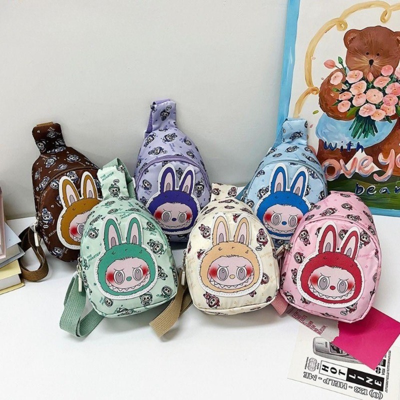 Cartoon Labubu Crossbody Chest Bag Cute Kawaii Children's Messenger ...
