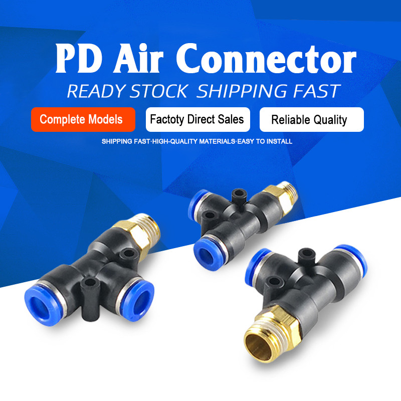 PD10-03 Male Thread Pneumatic Quick Connector pd 8-01 Push In air ...