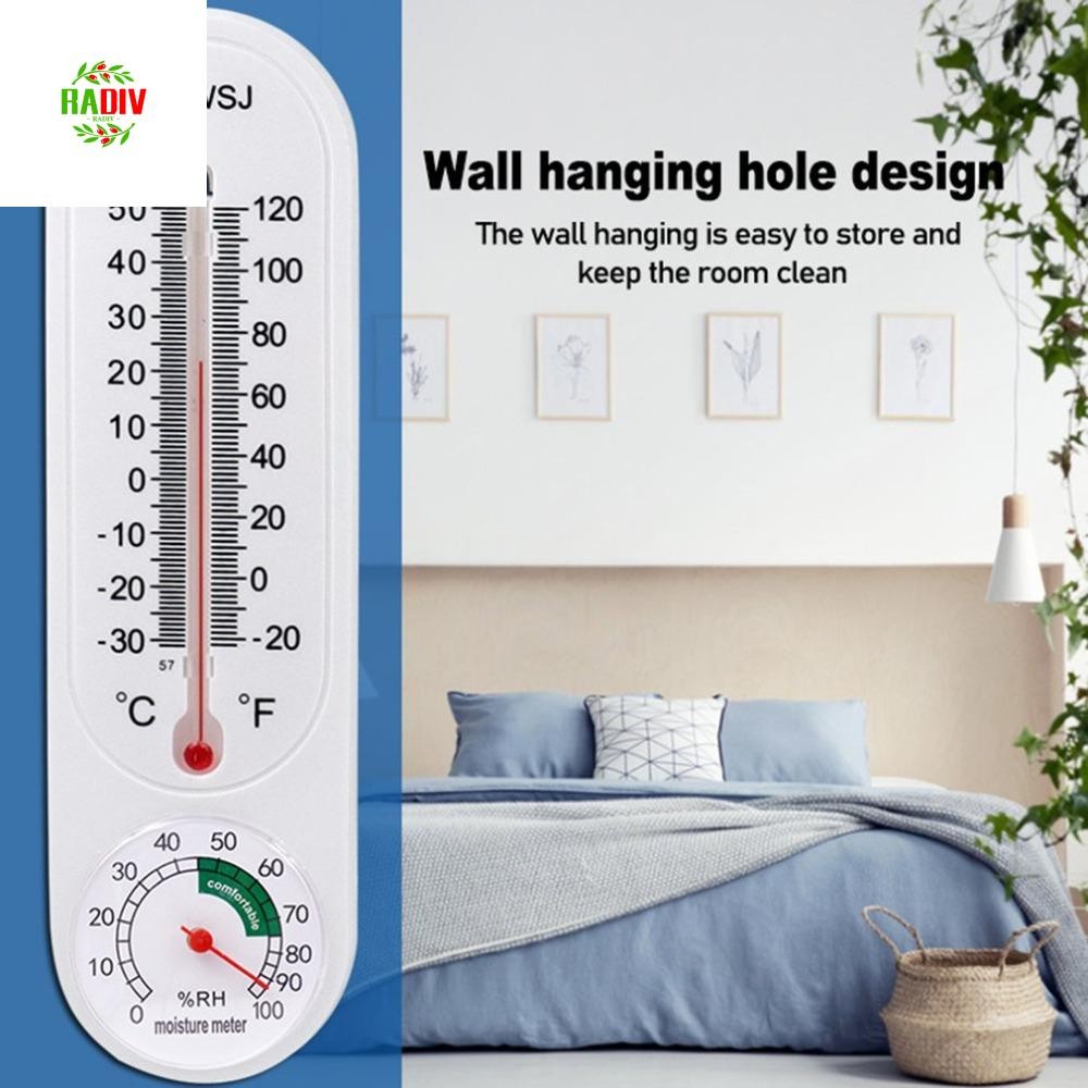 RADIV Hanging Thermometer Electronic Wall Mounted Humidity Meter Sensor ...