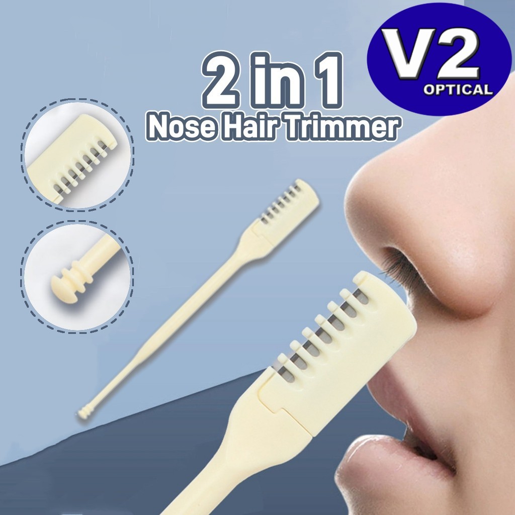 (1 PCS) 2 IN 1 Nose Hair Trimmer Shaving Ear Cleaning Ear Picker ...