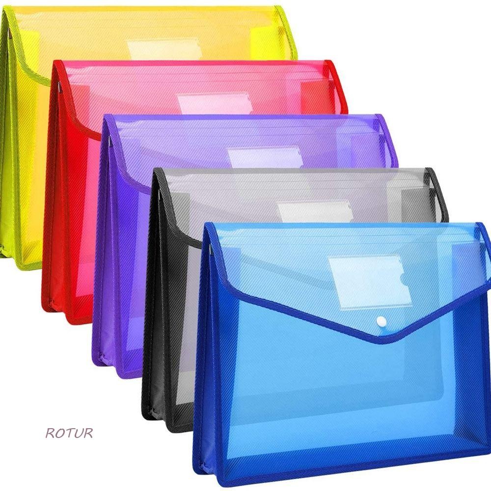 ROTUR File Envelopes A4 Portable Waterproof With Label Pocket Storage ...