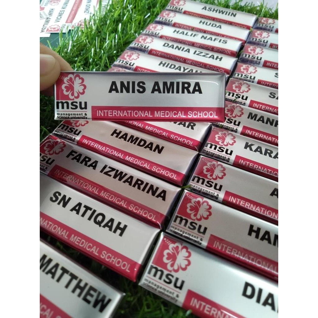NAME TAG EPOXY ACRYLIC MANAGEMENT SCIENCE UNIVERSITY (MSU) | Shopee ...
