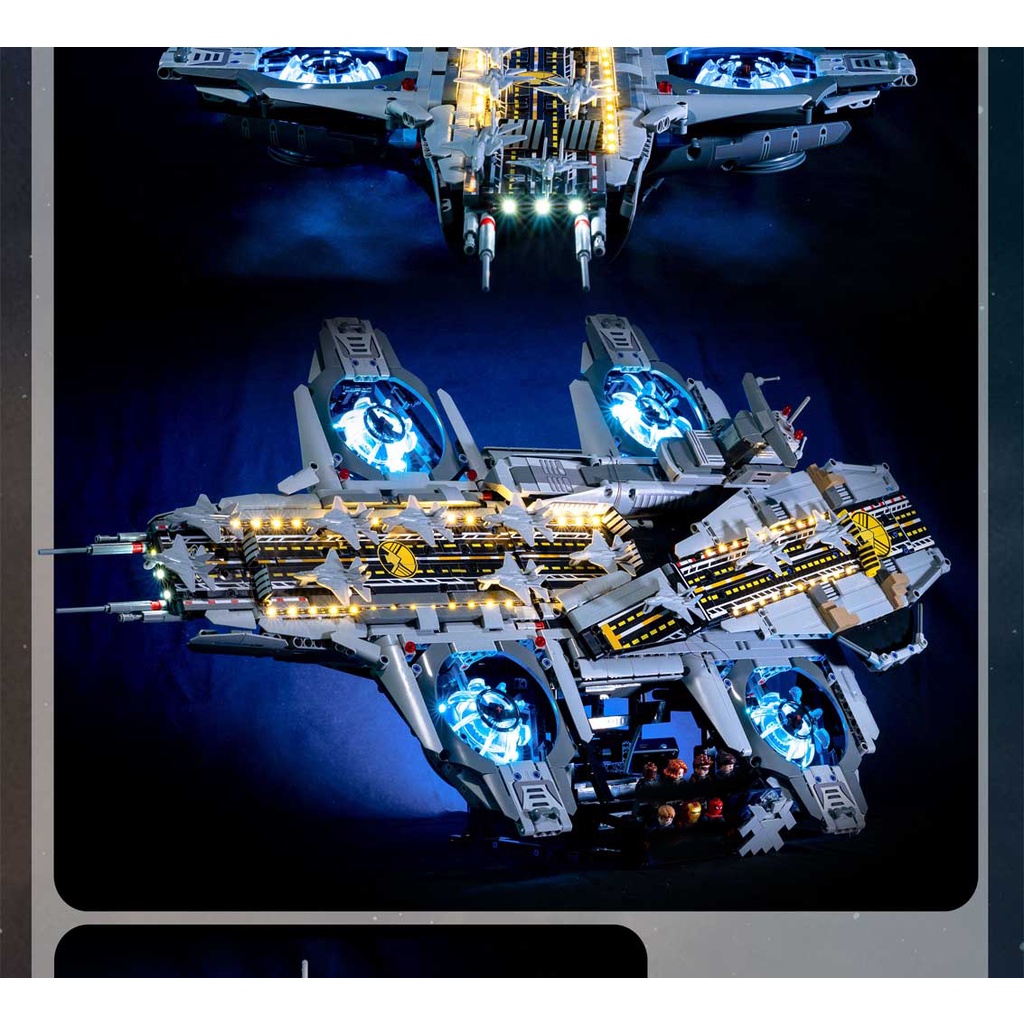 K Box 10218 Super Heroes 3,385 PCS Avengers Assemble The SHIELD Helicarrier (Static Version ...
