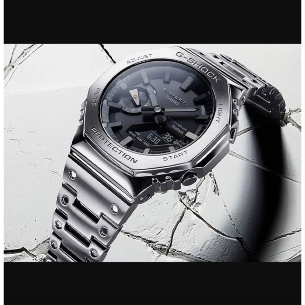 GMB2100 Silver G shock Steel Stainless steel strap and case g shock tmj ...