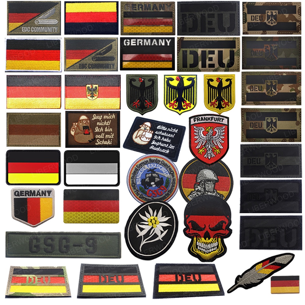 LIBERWOOD Germany Flag DEU Eagle Reflective Infrared IR Patch ...