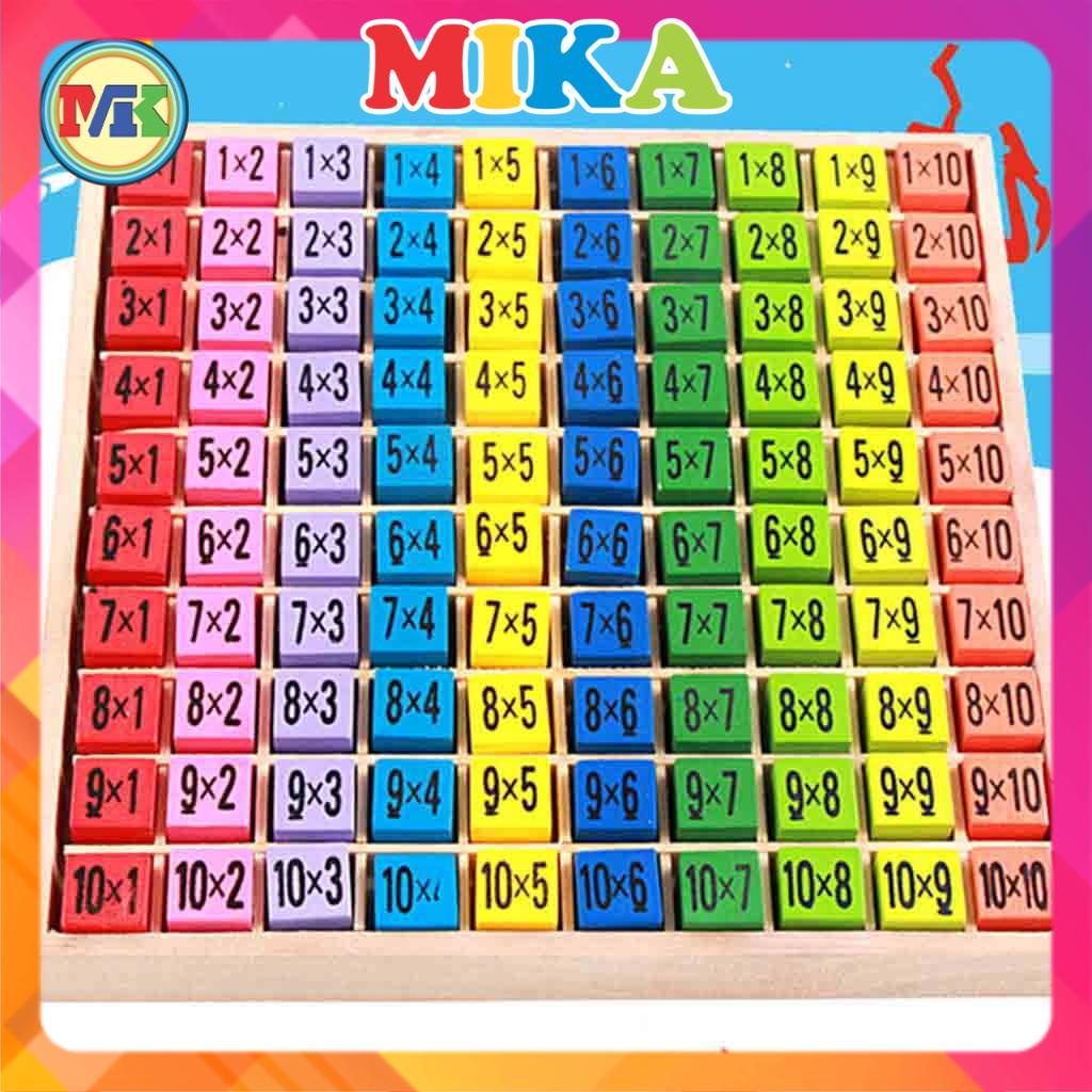 Multiplication table toy from 1 to 10 colors for children to learn math ...