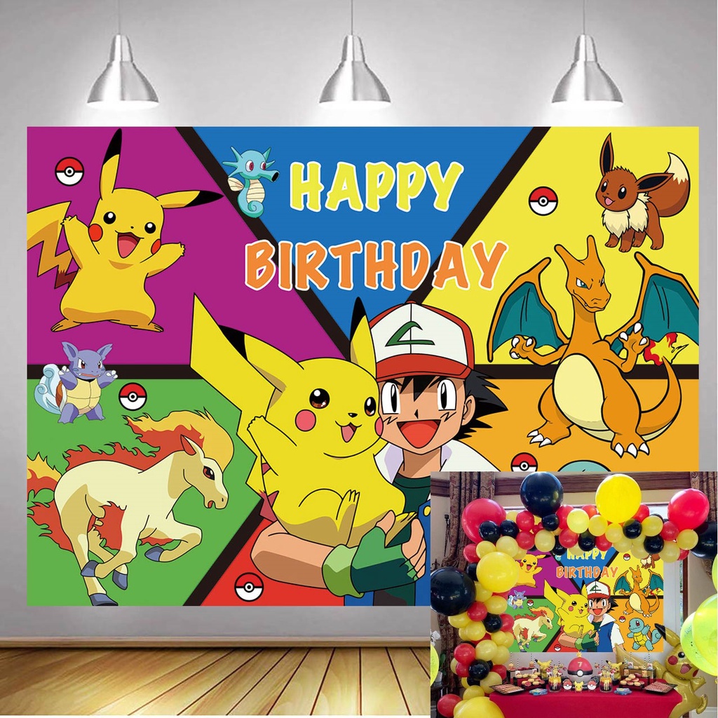 【Ready Stock】Pokemon Birthday Decoration set Pokemon Party Decorations ...