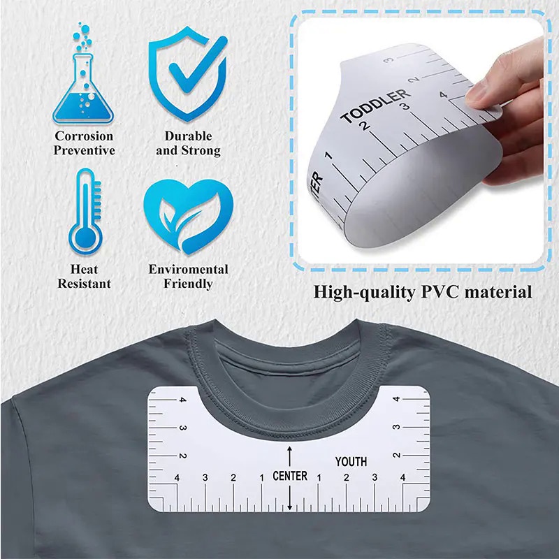 T-Shirt Ruler Guide Set, T-Shirt Alignment Rulers to Center Designs ...