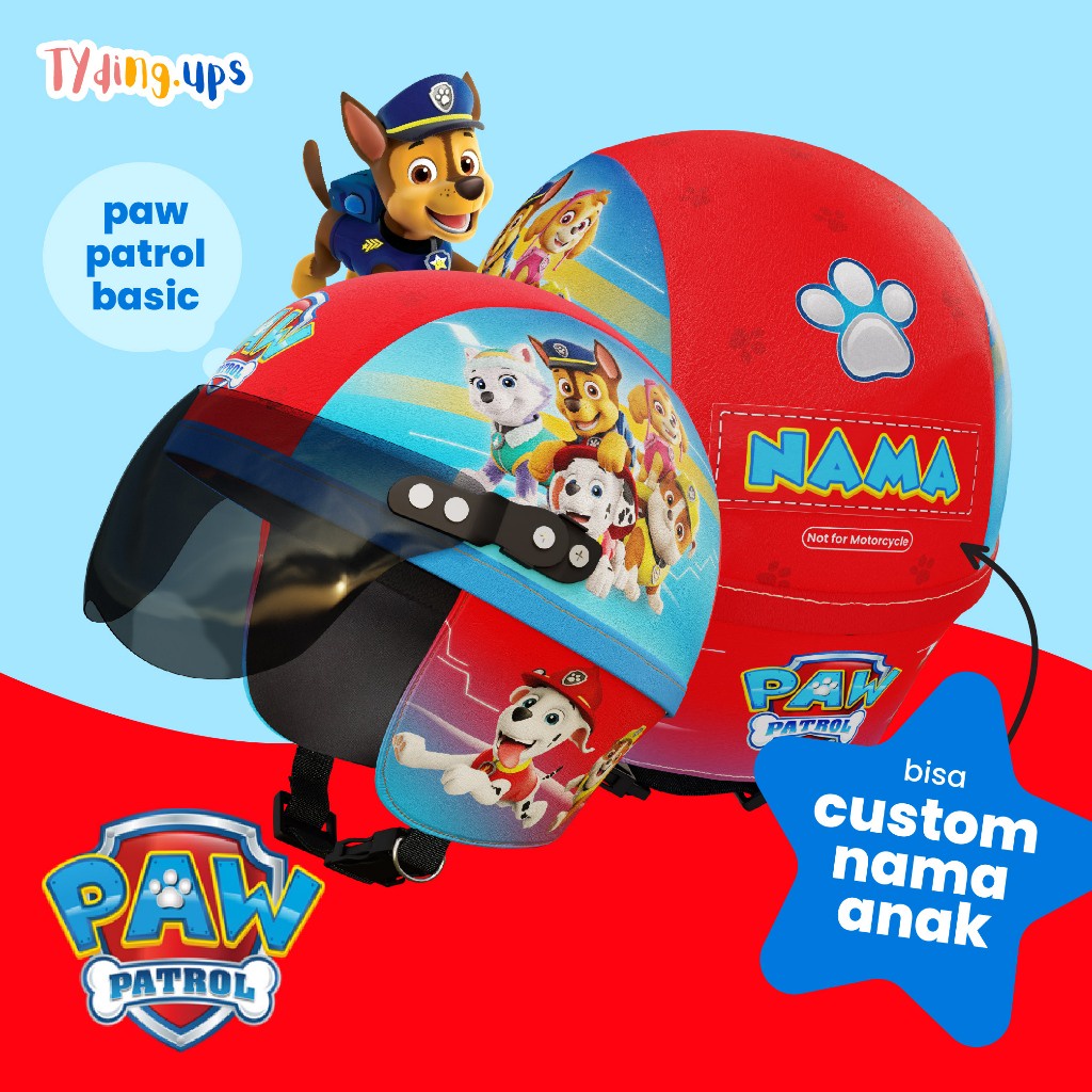 Custom Children's Helmet PAW PATROL Character Name For Ages 1 2 3 4 5 ...