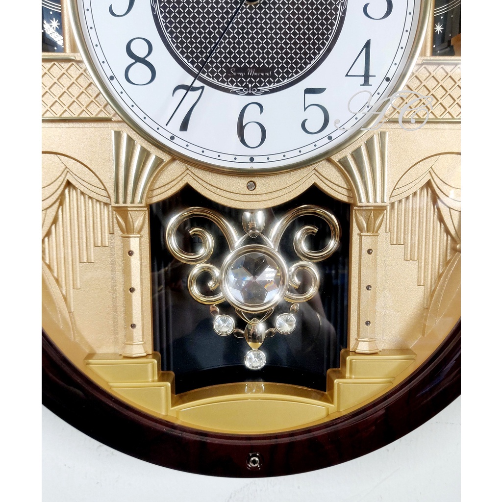 100% ORIGINAL CROCODILE Melody Sweep Movement Pendulum Wall Clock (Jam ...