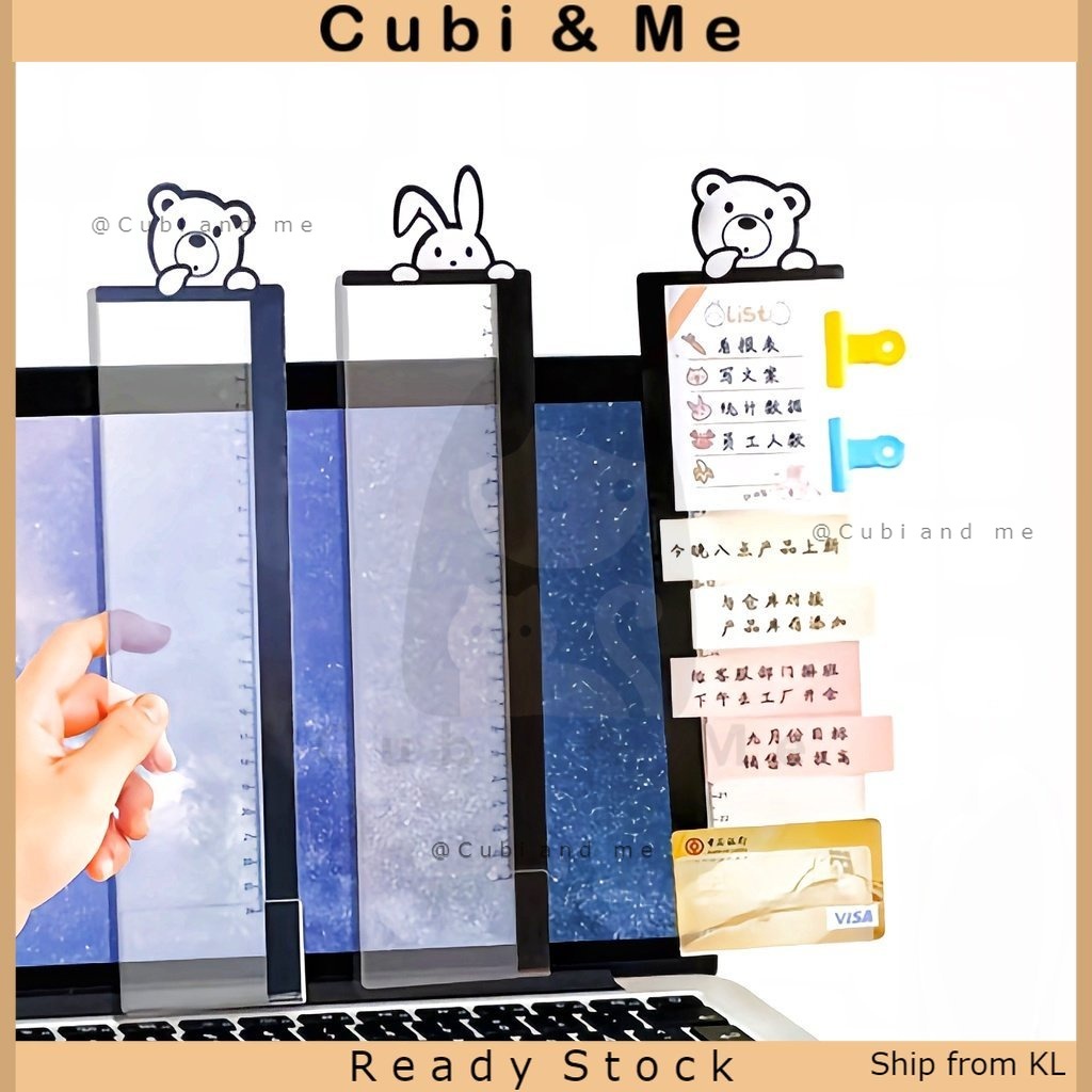 C&M Cute Bear Computer Monitor Memo Board With Phone Holder Computer ...