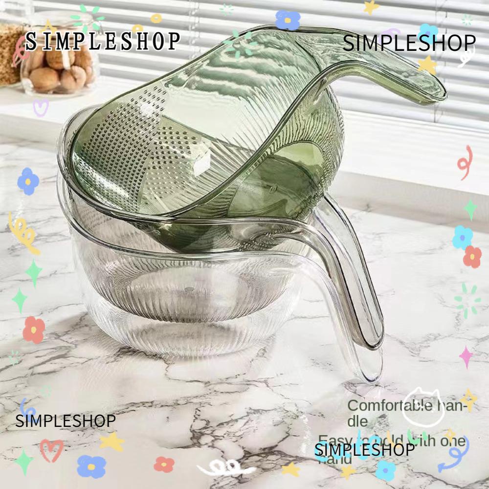 SIMPLESHOP Multifunctional Drainage Basket, Kitchen Fruit Plate Draining Bowl, Creative Salad ...