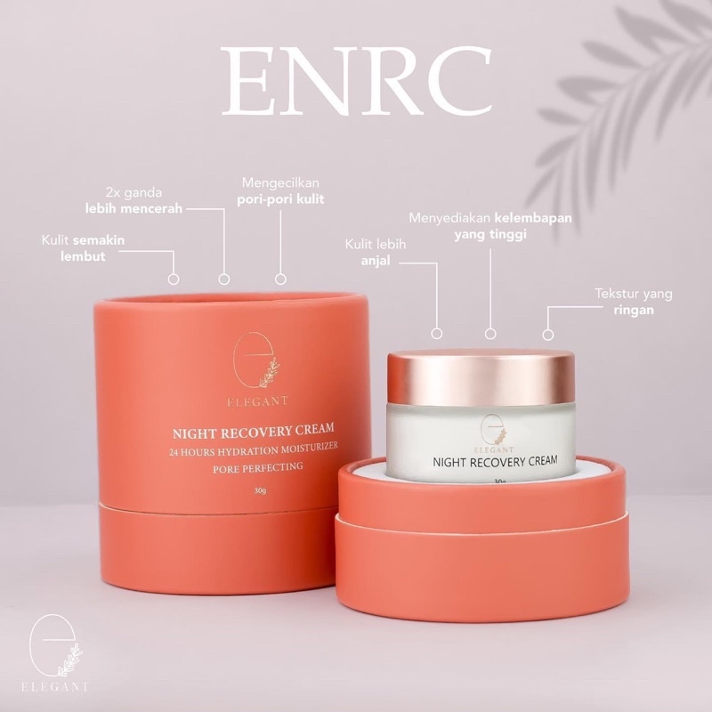 💯ORIGINAL Elegant Night Recovery Cream ENRC Elegant Cosmetics Whitening ...