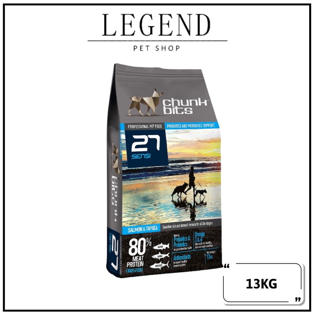 Chunkbits Sensi 27 (Salmon & Tapioca) Dog Dry Food - 13KG / 13KG+2KG | Shopee Malaysia