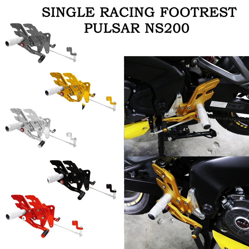 Modenas Pulsar NS200 Rapido Single Racing Footrest | Shopee Malaysia