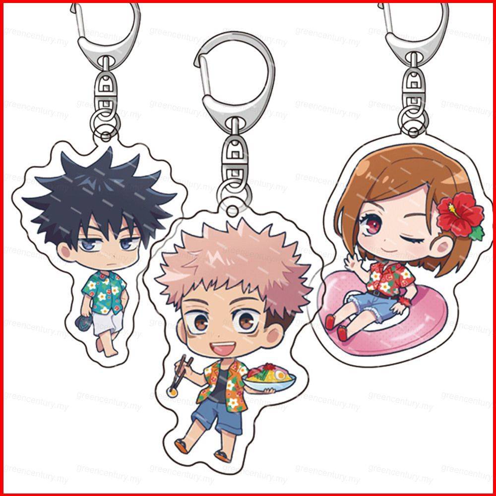 Jujutsu Kaisen Keychain Anime Keyring Acrylic Cute Cartoon Itadori Yuji ...