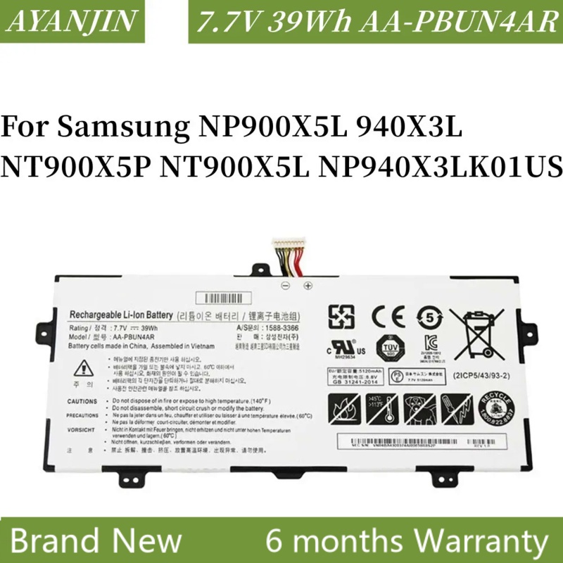 AA-PBUN4AR Laptop Battery For Samsung NP900X5L 940X3L NT900X5P NT900X5L NP940X3LK01US | Shopee ...
