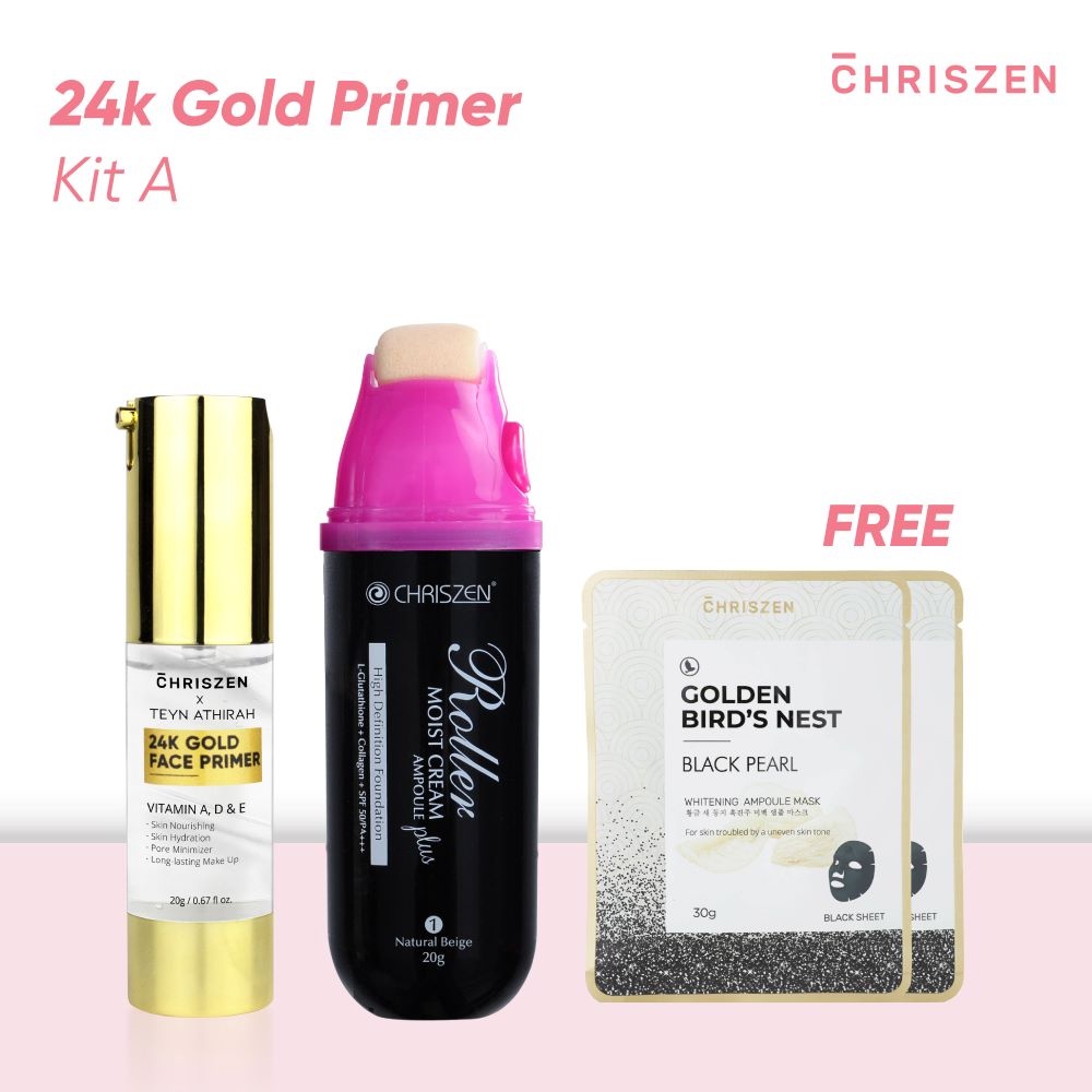 24K Gold Face Primer Set A - Roller Foundation | Shopee Malaysia