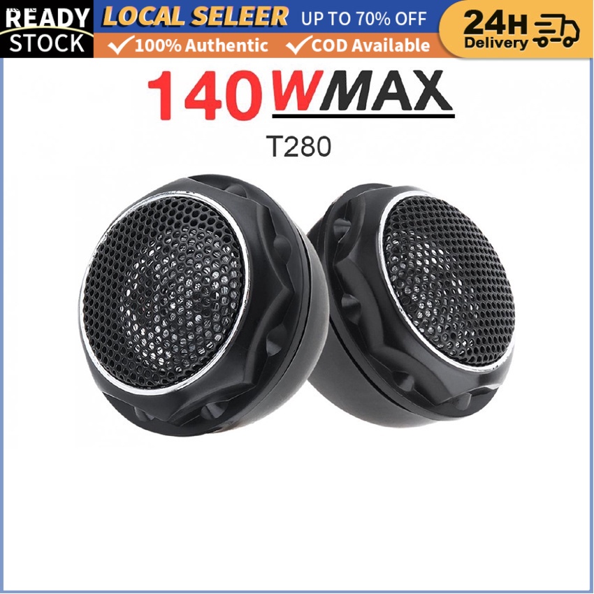 2pcs T280 Car Tweeter High Efficiency Mini Dome Tweeter Speakers for ...