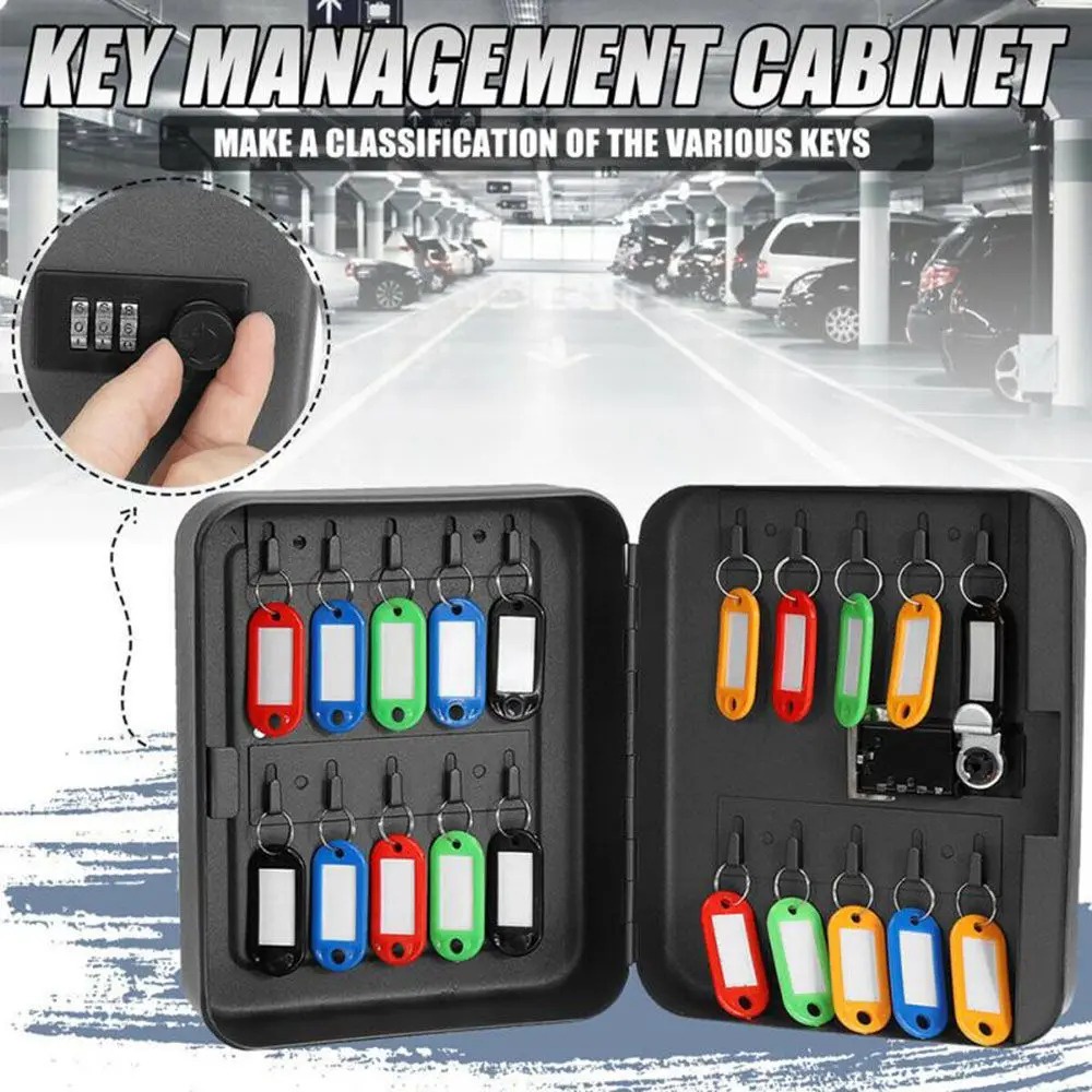 TOPFINE 20/28/36/48 Key Slots Keys Box Password Lock Metal Keys Storage ...