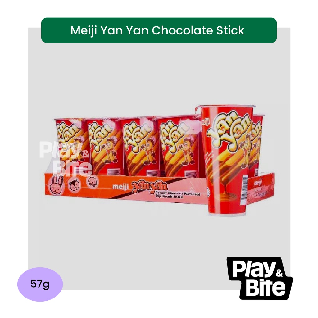 𝐂𝐡𝐢𝐥𝐝𝐡𝐨𝐨𝐝 Meiji Yan Yan Creamy Chocolate Biscuit Stick 57g x 10 cups | Shopee Malaysia