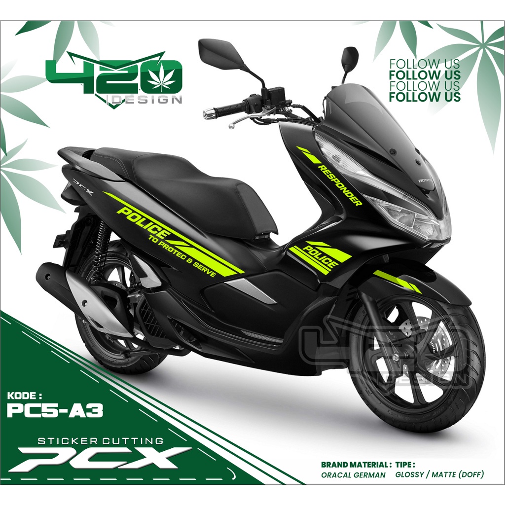 HITAM Pcx Sticker - STABILO YELLOW PCX Cutting Sticker - PC5 (BLACK ...
