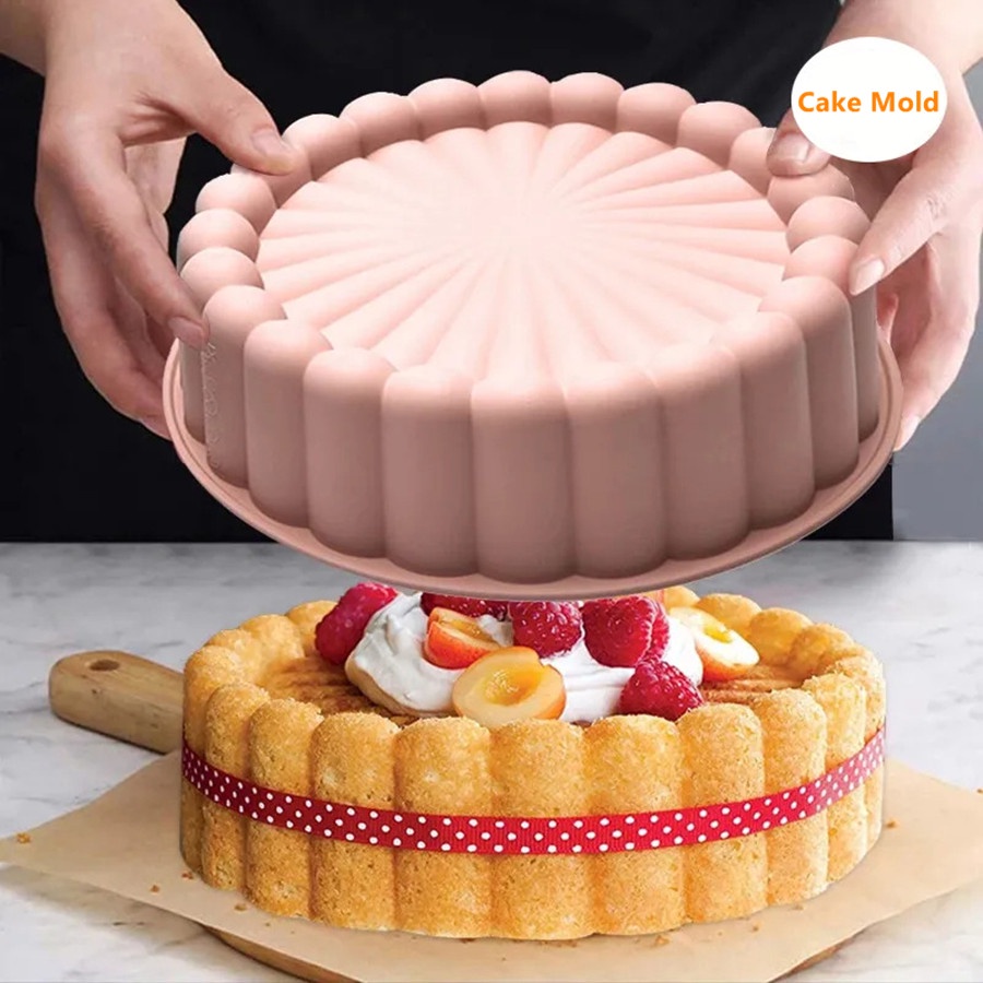 Food-Grade Silicone Cake Molds Round High Temperature Resistance Diy ...