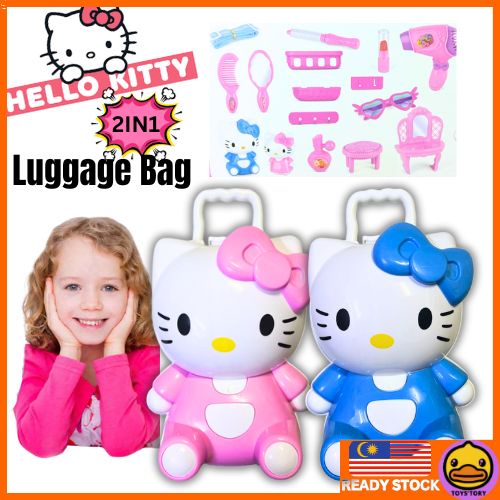 Hello Kitty Make Up Toys & Play Ground Set for Kids Luggage Bag Mainan ...