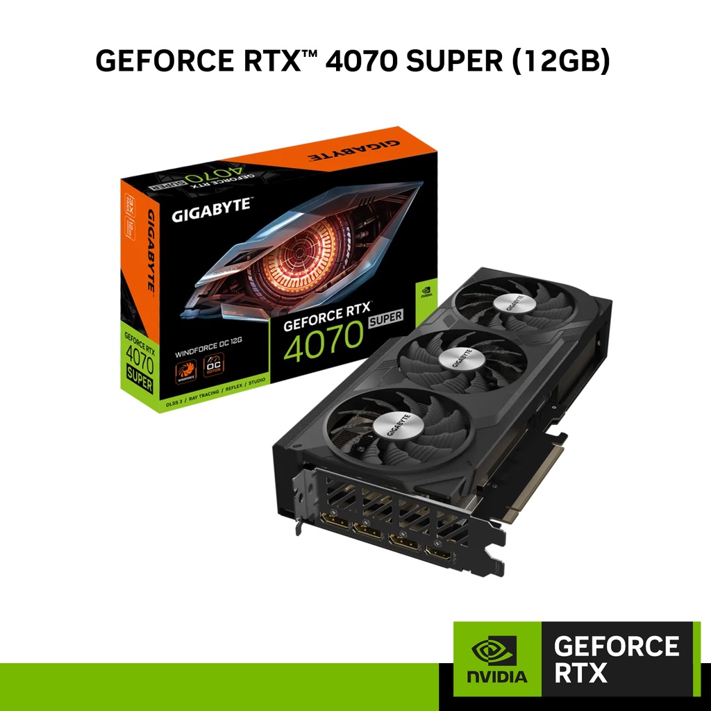NVIDIA® Graphic Card GIGABYTE RTX™ 4070 SUPER WINDFORCE OC (12G) | Shopee Malaysia