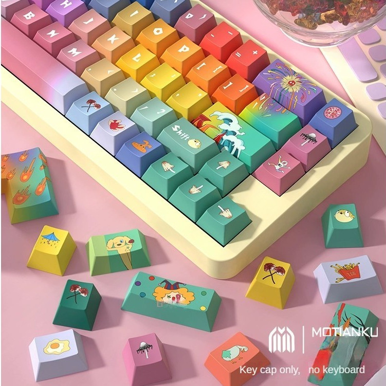 Skyscraper Cool Fantasy Original Theme Keycaps cherry profile Five ...
