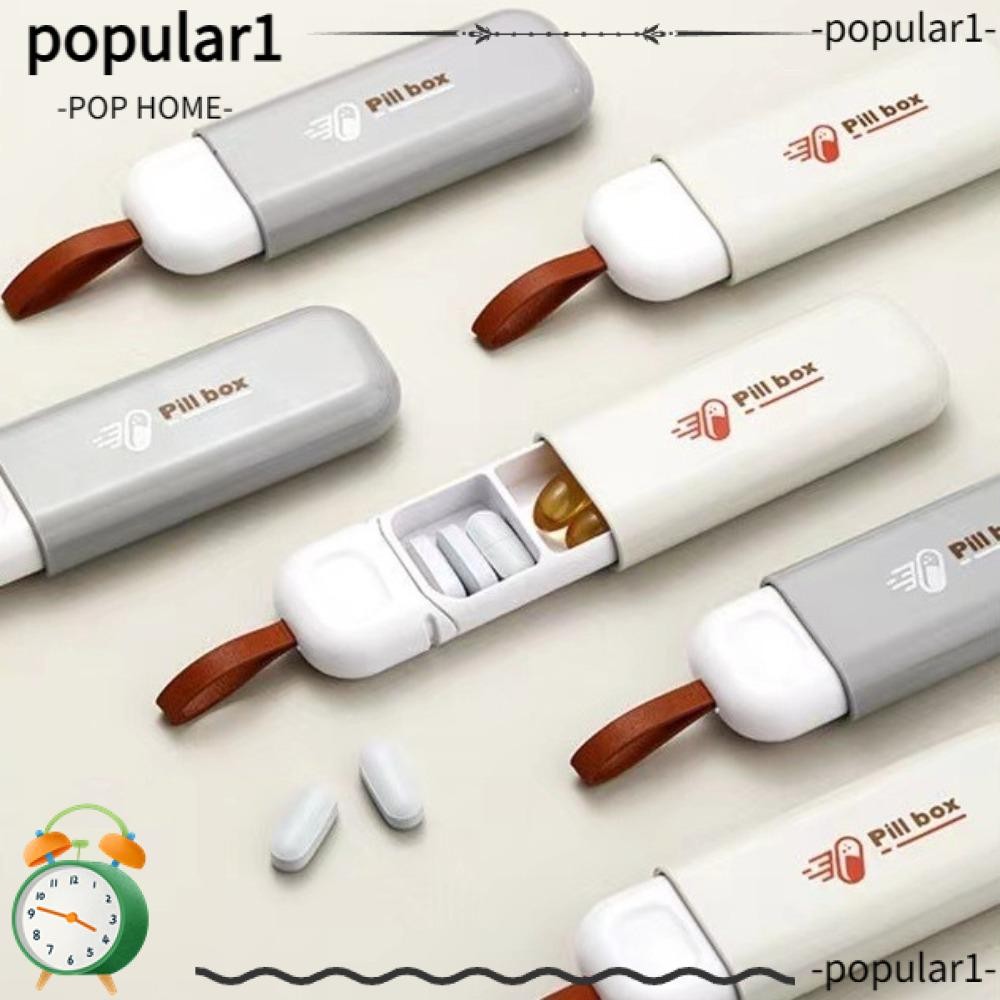 POP Pill Box, Dispensing Plastic Medicine Box, Portable 3 Grids Pill ...