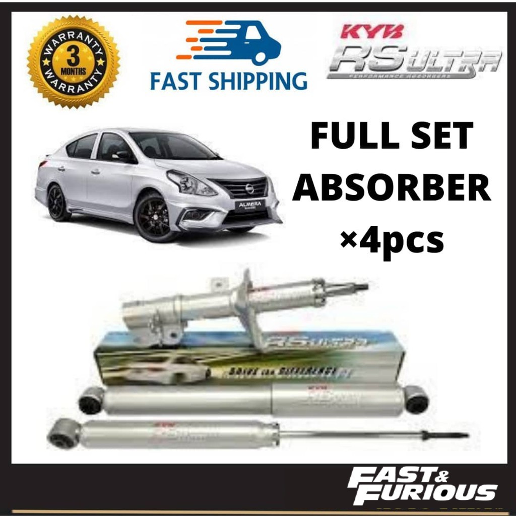 NISSAN ALMERA N17 (2013-2019) (FULL SET) HEAVY DUTY SHOCK ABSORBER (GAS ...