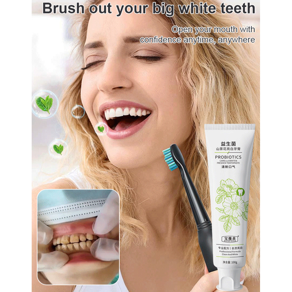 Probiotics Remove Yellow Breath Toothpaste Camellia Smoke Stains Remove ...