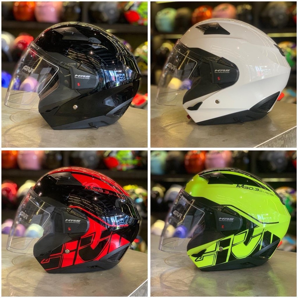 GIVI M30.3 D-VISOR GRAPHIC ECHO NEON YELLOW | GRAPHIC ECHO RED | SOLID ...