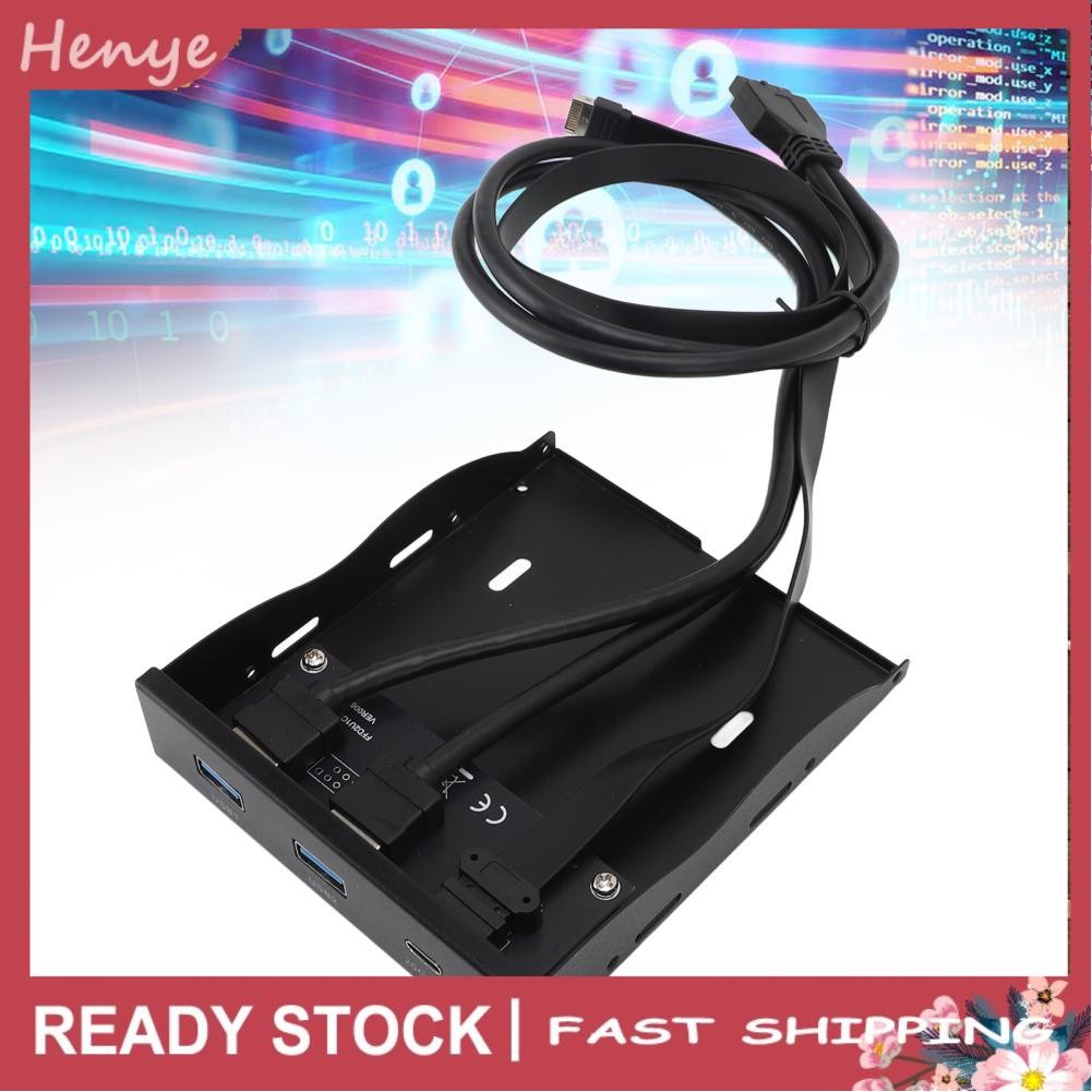 Henye 3.5 Inch Floppy Bay Front Panel USB 19PIN Type E Input Interface ...