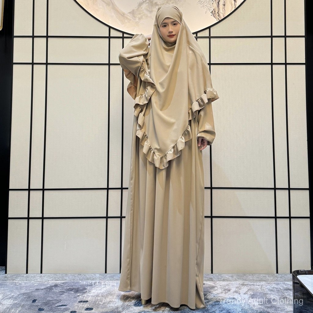 dress raya 2025 kurung raya 2025 Hari Raya New Dress Robe Solid Color ...