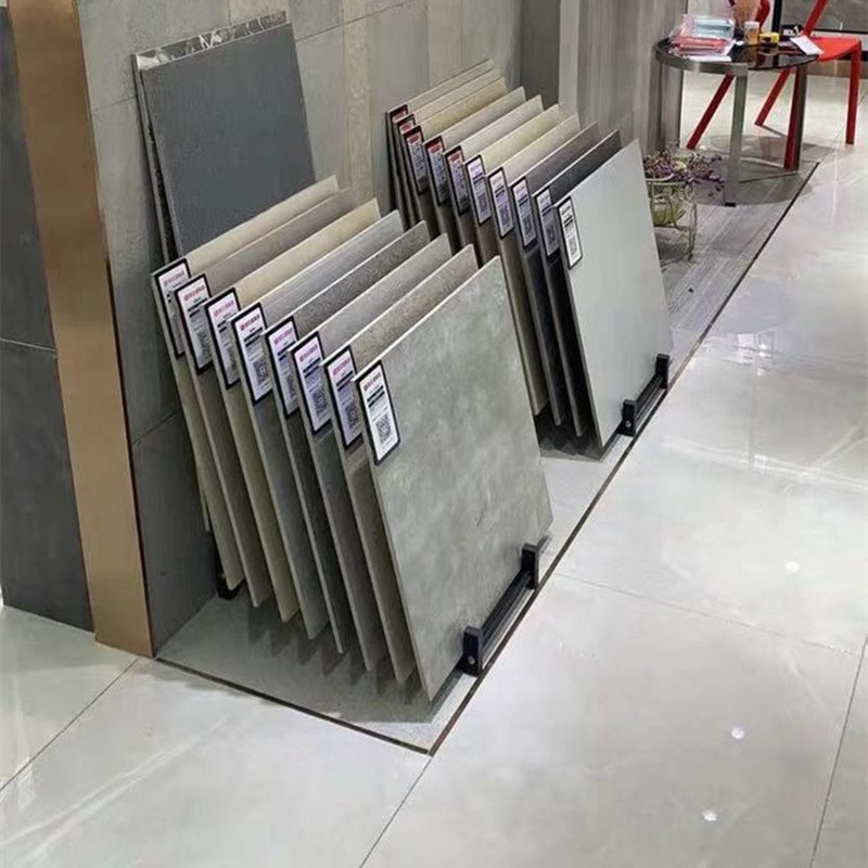 10-12 Layers Large Capacity Ceramic Tile Display Rack Wooden Floor ...