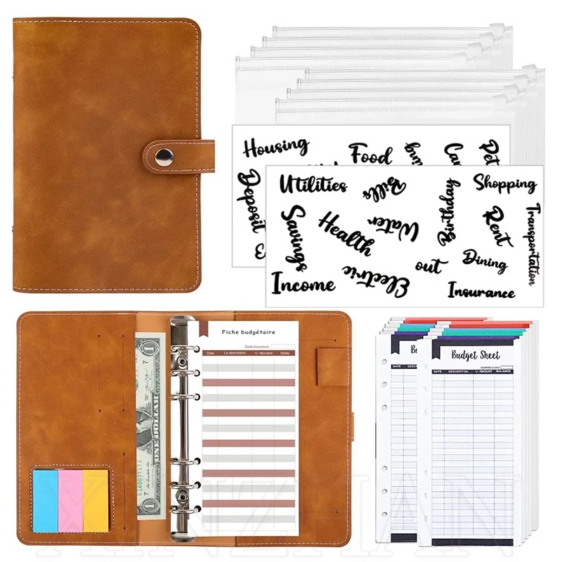 6 Holes Loose-leaf Notebook for Financial Management / Money Cash Bill ...