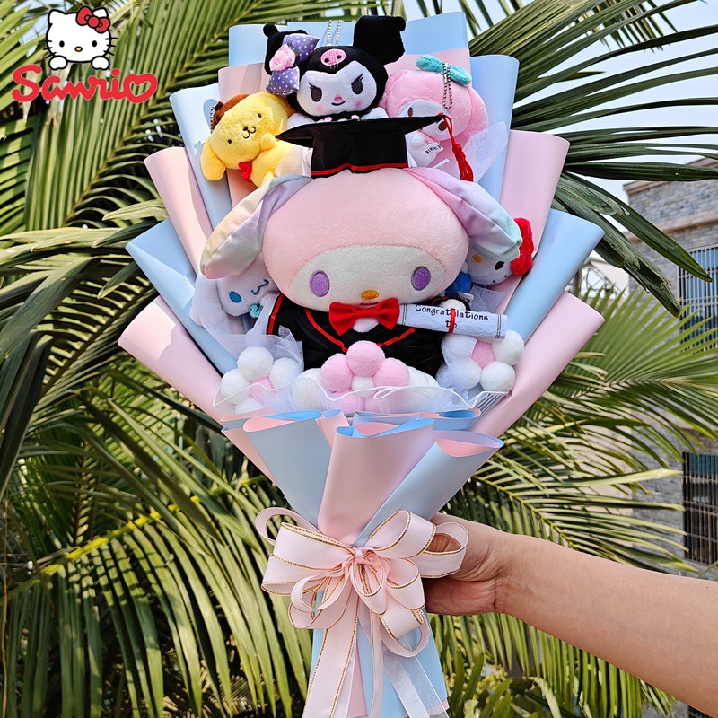 Cartoon My Melody Kuromi Cinnamoroll With Graduation Hats Handmade ...