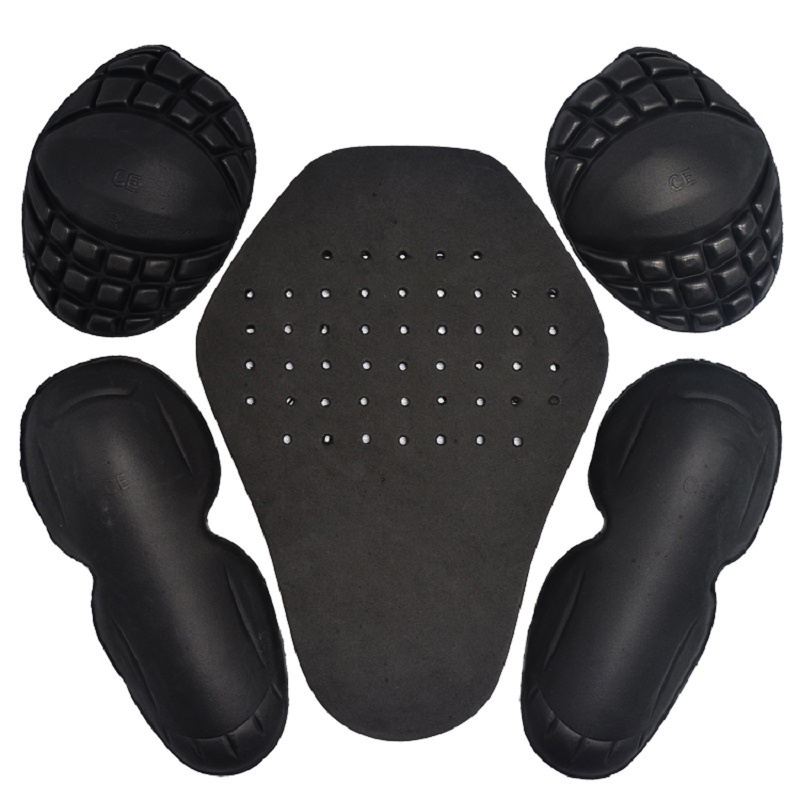 5pcs Motorcycle Jacket Lining Protectors Pad Shoulders Elbow Back Armor ...