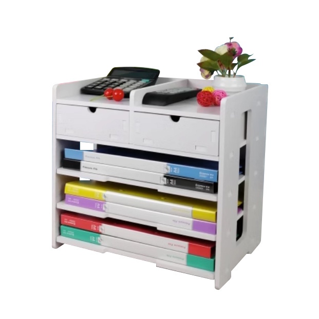 Tabletop file rack office desktop organizer A4 paper storage rack ...
