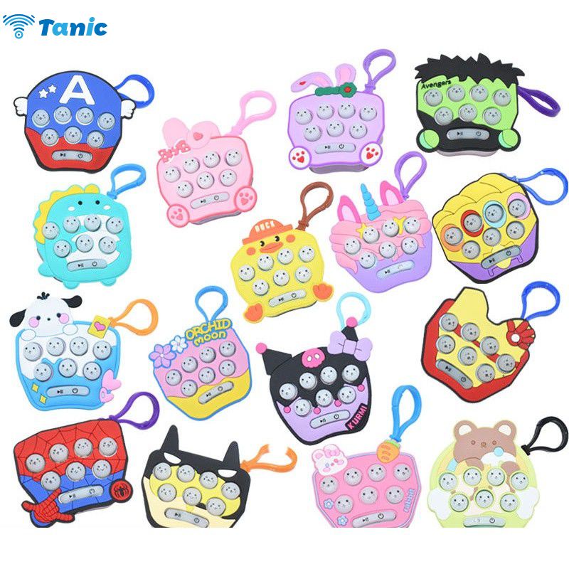 Pop It Quick Push Game Machine Keychain Sanrio Fidget Kids Games Toys ...