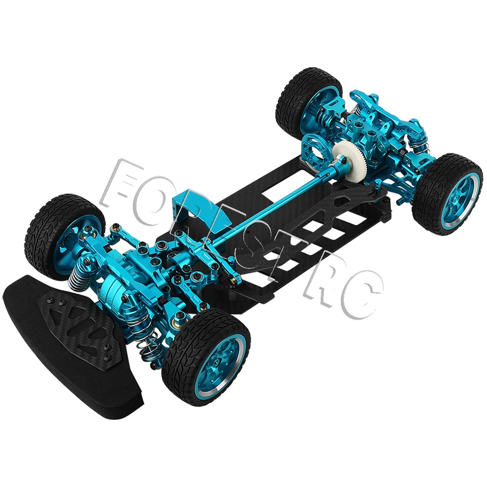 Metal &Carbon Fiber Shaft Drive 1/10 RC Touring Car Chassis Frame Body Kit with 4 Wheels for ...