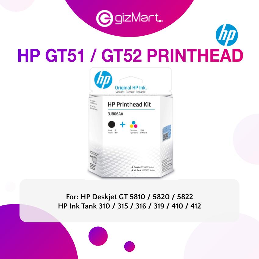 HP GT51/52 Black/Tri-Color Original Printhead Replacement Kit Combo ...