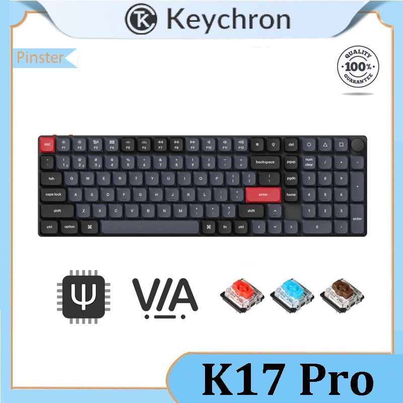 Keychron K17 Pro Bluetooth wireless mechanical keyboard 96% equipped ...