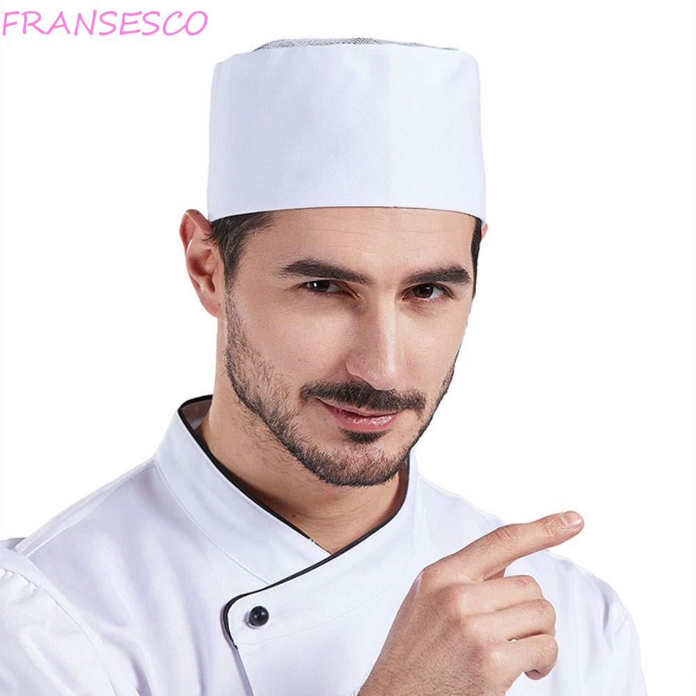 FRANCESCO Breathable Sushi Cap, Japanese-Style Single Layered Chef Flat ...